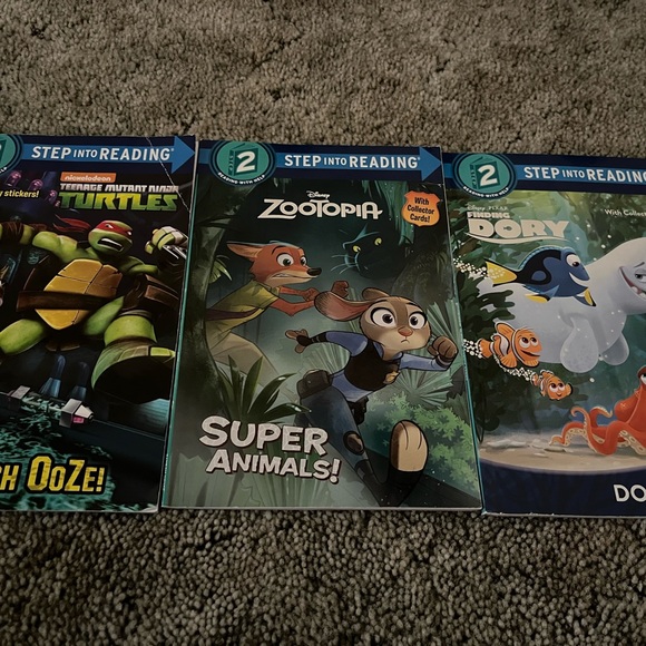Disney | Other | Step 2 Step Into Reading Dory Zootopia And Tmnt Books ...